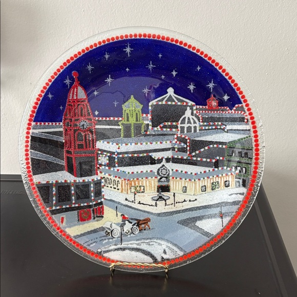 Peggy Karr | Holiday | Peggy Karr Fused Glass Plate Custom Kansas City ...
